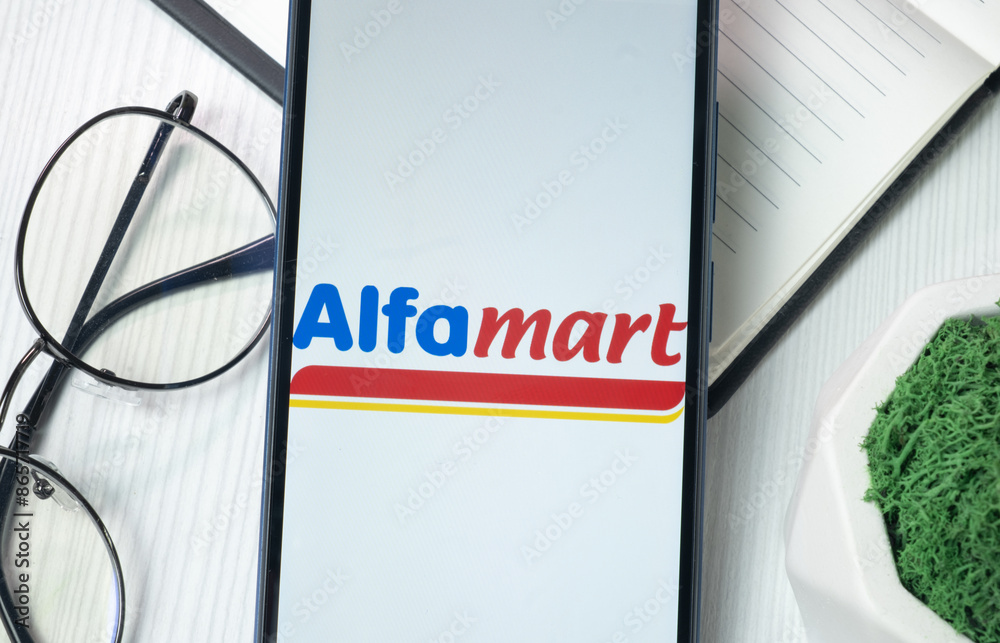New York, USA - 21 June 2024: Alfamart Logo on Phone Screen, Company ...