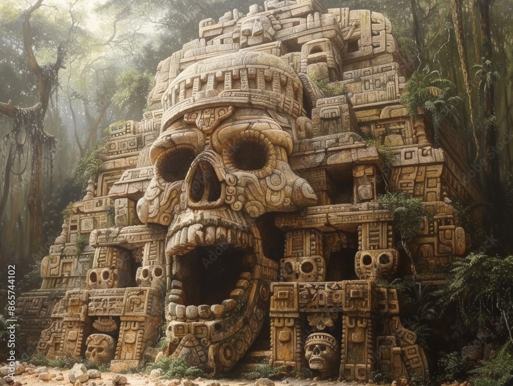 Foto de Temple of the Skull in Copan, with detailed carvings and ...