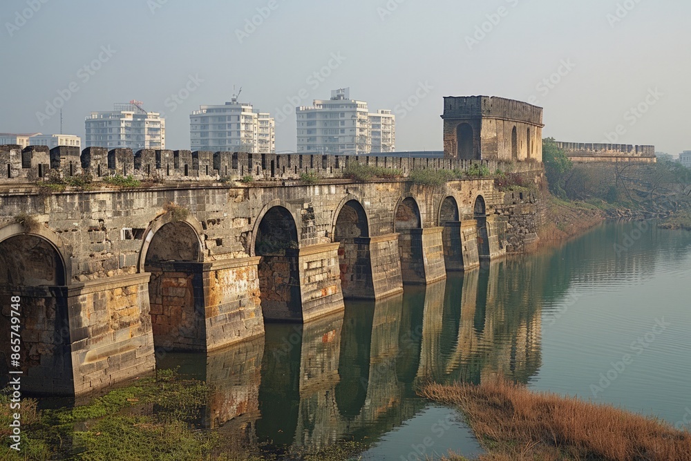 Ancient city of Zhengzhou, known for its grand city walls and ancient ...