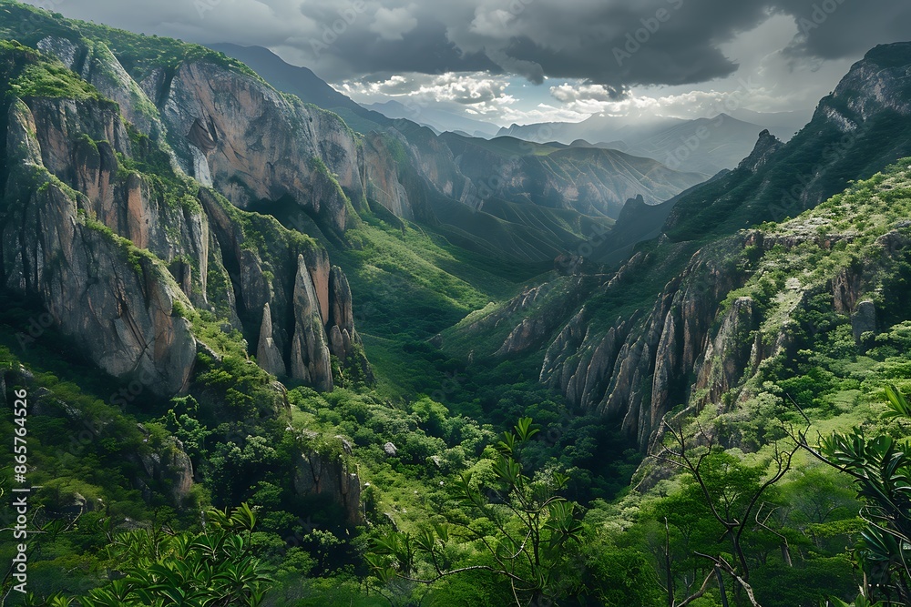Breathtaking Landscape Of The Sierra Madre Mountains In Mexico