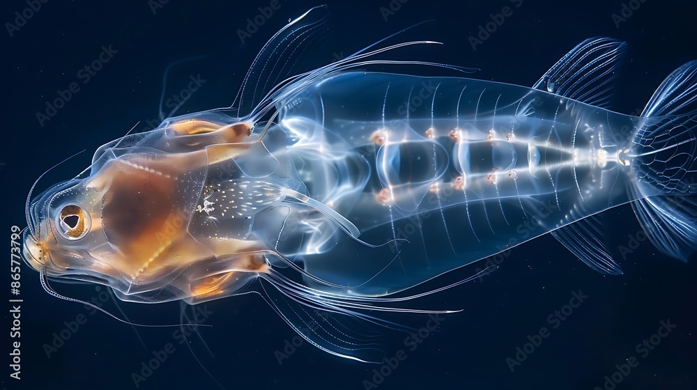 Within icy depth of Southern Ocean ethereal beauty of Antarctic salp revealed through lens of ...