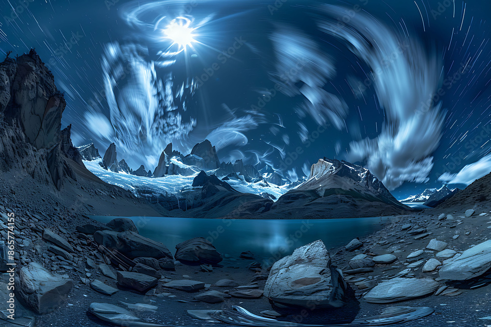 Jagged landscape of Patagonia's Torres del Paine with its iconic ...