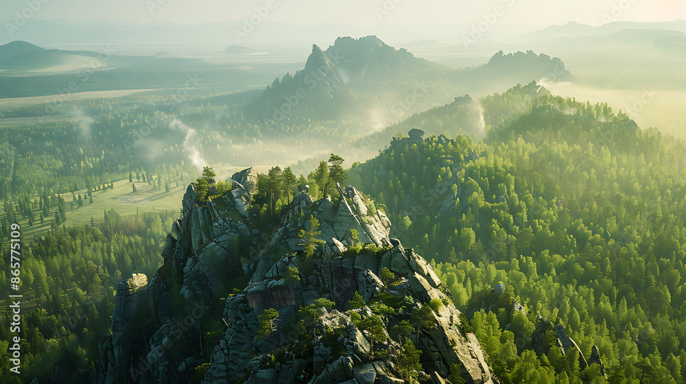 Stunning landscape of the Urals in Russia showcasing ancient mountains ...