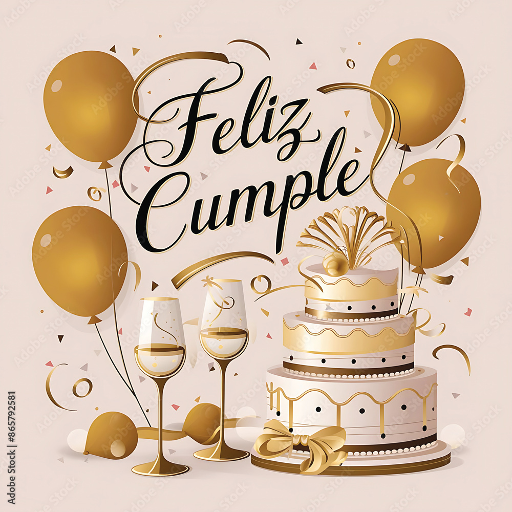 Feliz cumple and Feliz cumpleaños sign means Happy Birthday in Spanish ...