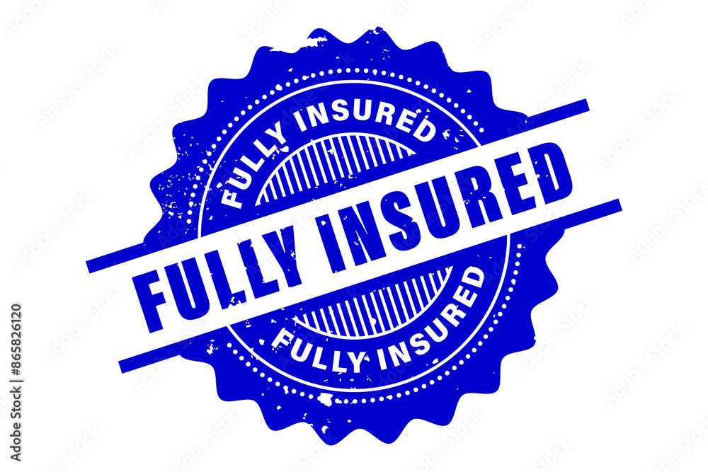 Fully insured stamp sign seal vector, PNG Background, Transparent Background Stock Illustration ...