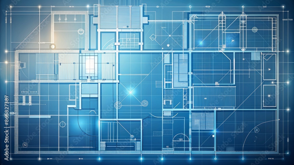Modern abstract clean architecture floor plan background blueprint ...