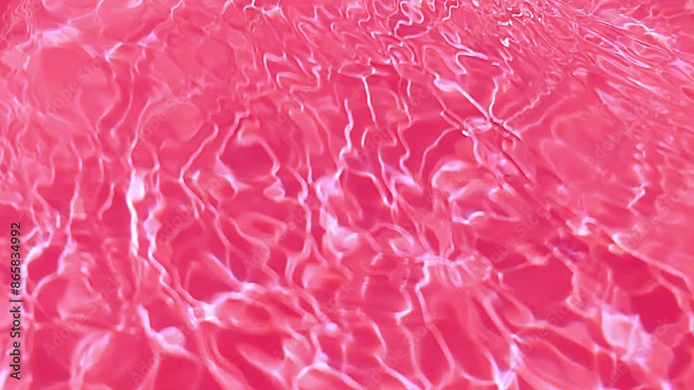 Pink water splashes on the surface ripple blur. Defocus blurred ...