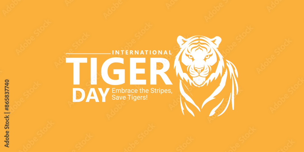 International Tiger Day typography logo lettering thematic creative ...