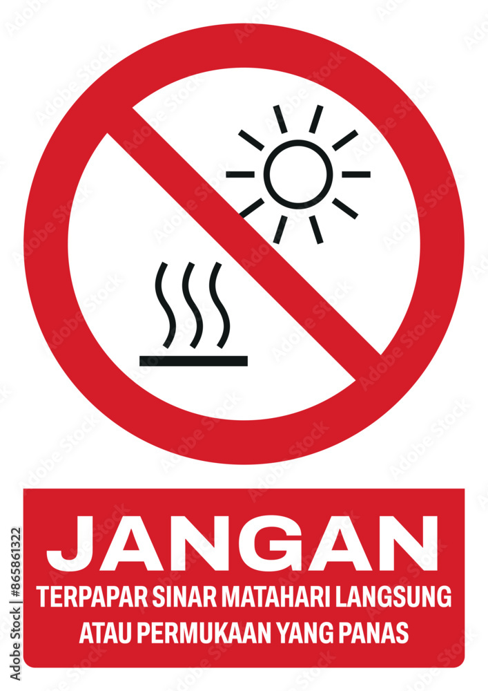 ISO prohibition safety signs v1 in indonesian_jangan terpapar sinar ...