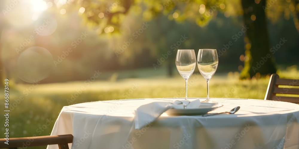 Romantic outdoor dining setup in a stunning location perfect for a ...