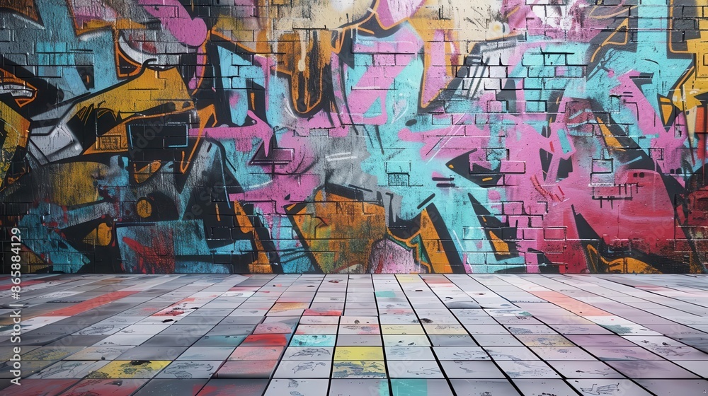 26 Graffiti marks flat design front view urban protest theme 3D render ...