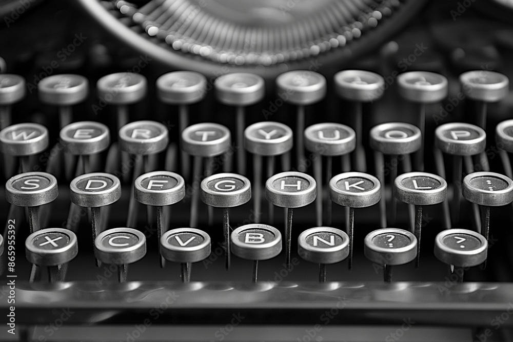 Typing machine background closeup, Vintage Typing Machine Close-Up: A ...