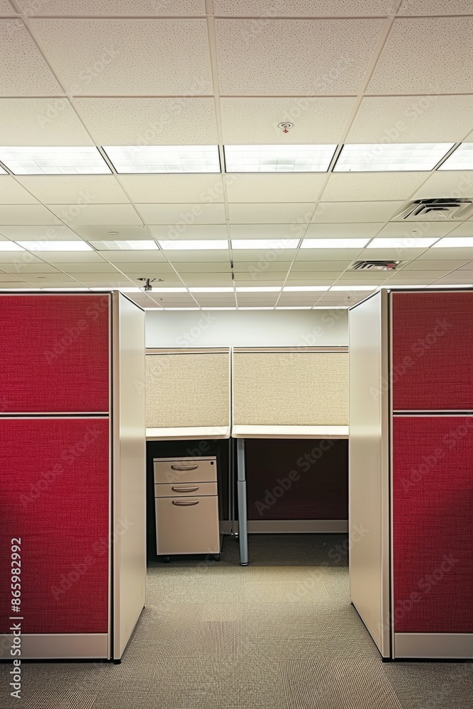 Professional Photography of an empty office cubicle, signaling the ...