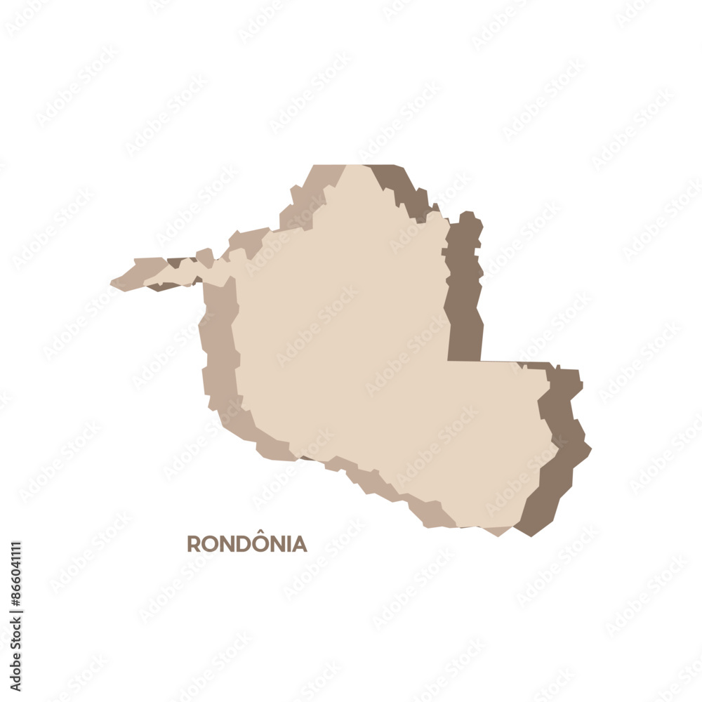 Rondônia Map - World Map International vector template. Brazil region ...