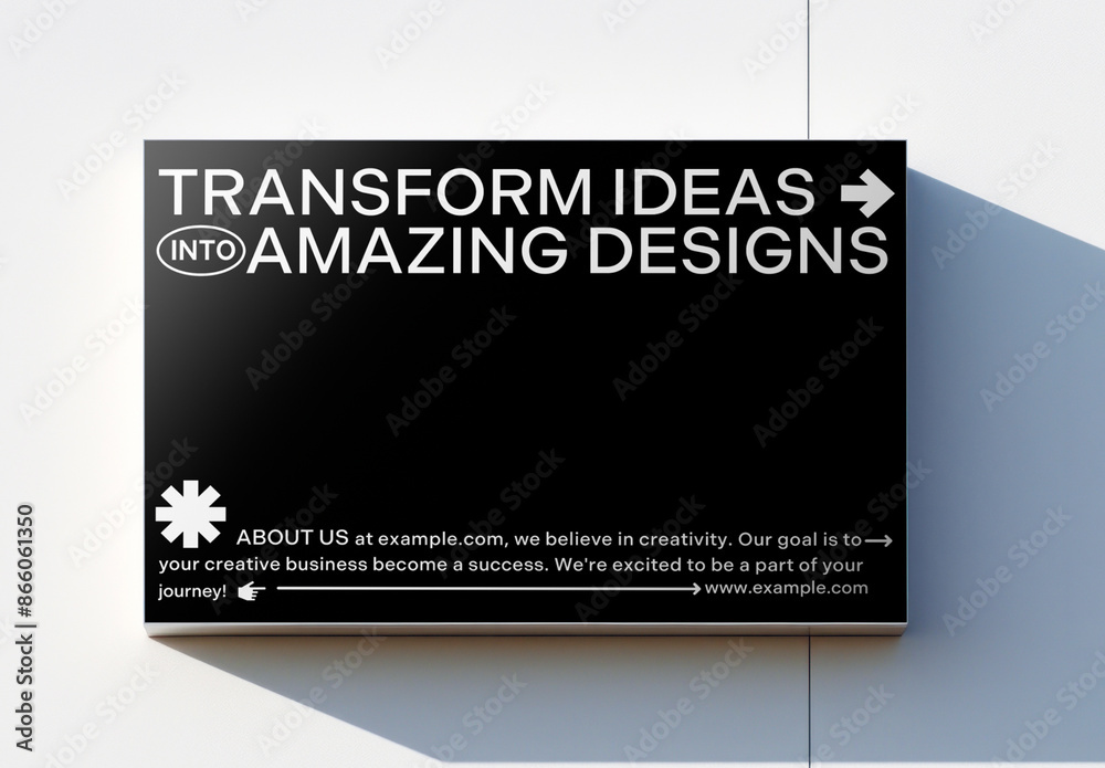 Black Sign Mockup With Generative AI Stock Template | Adobe Stock