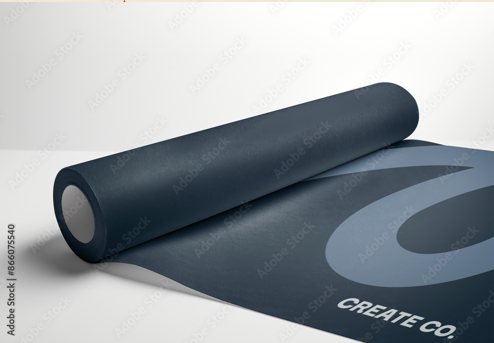 Rolled Paper Mockup With Generative AI Stock Template | Adobe Stock