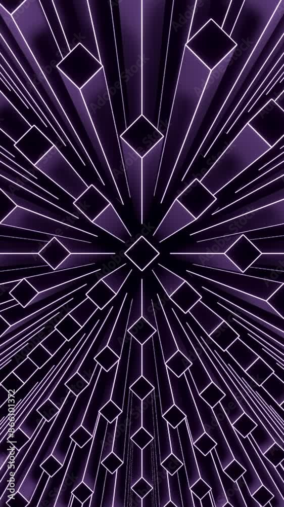 Abstract dynamic animated wave moving structure of colorful columns or ...