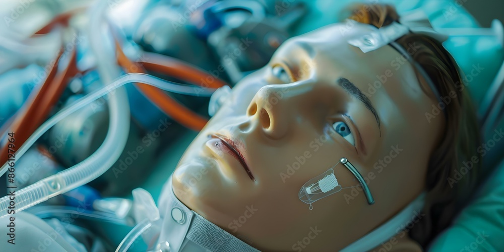In-depth view of medical simulation mannequin featuring lifelike ...