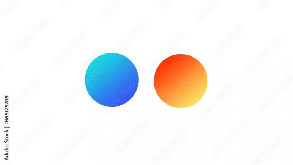 Two points rotating in the same direction 2D element animation. 4K ...