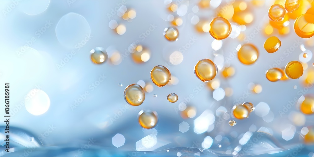 Pills dissolving in water, creating an abstract representation of ...