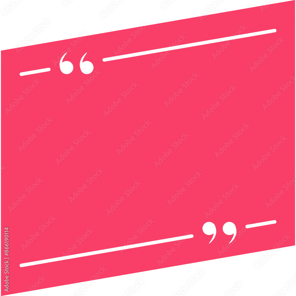 Quote Frame Blank Template. Quote Box Icon. Talk Remark Quotation Frame ...