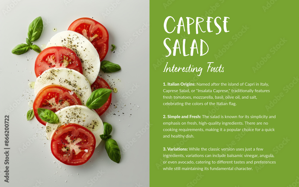 Caprese Salad Card - Interesting Facts about Fresh Tomatoes, Mozzarella ...