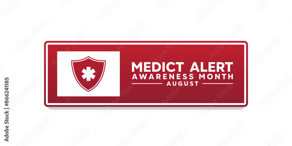 Medict Alert Awareness Month. Shield and more. Great for cards, banners ...