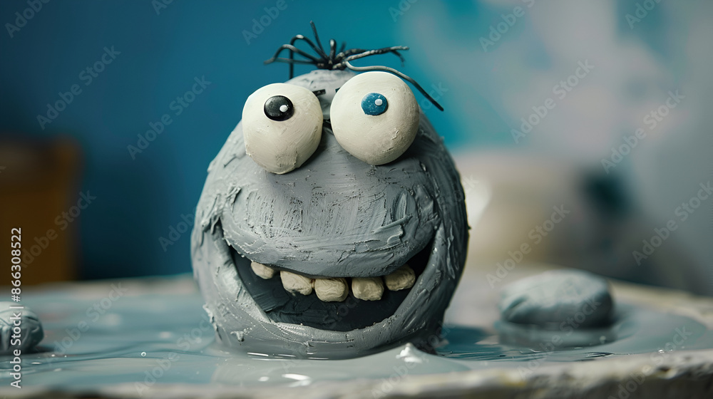 Funny smiley face on white background. Positive mood,Smiley face made ...
