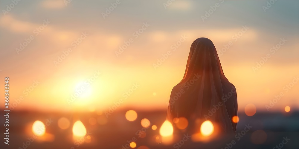 Imagine peaceful Eid alAdha scenes with families honoring departed ...