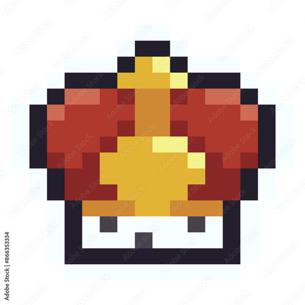 Pixel game button 8 bit pixel or Game design icons on white transparent ...