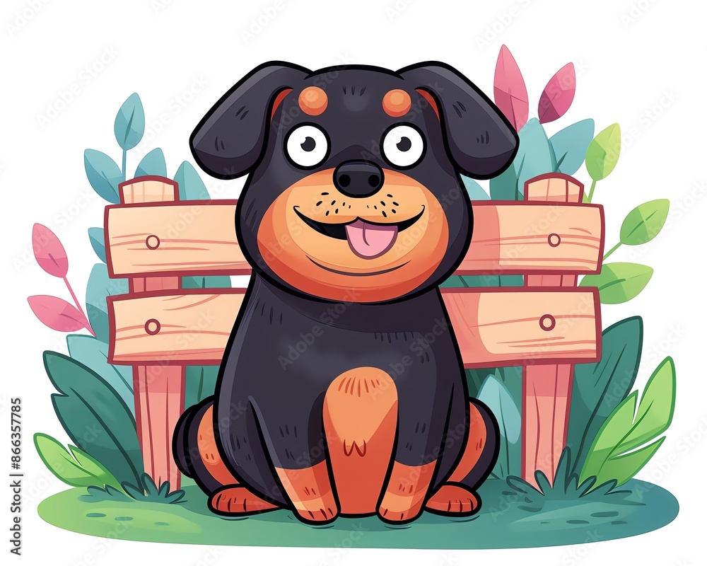 Animation storyboard, the Rottweiler guard dog demonstrating loyalty ...