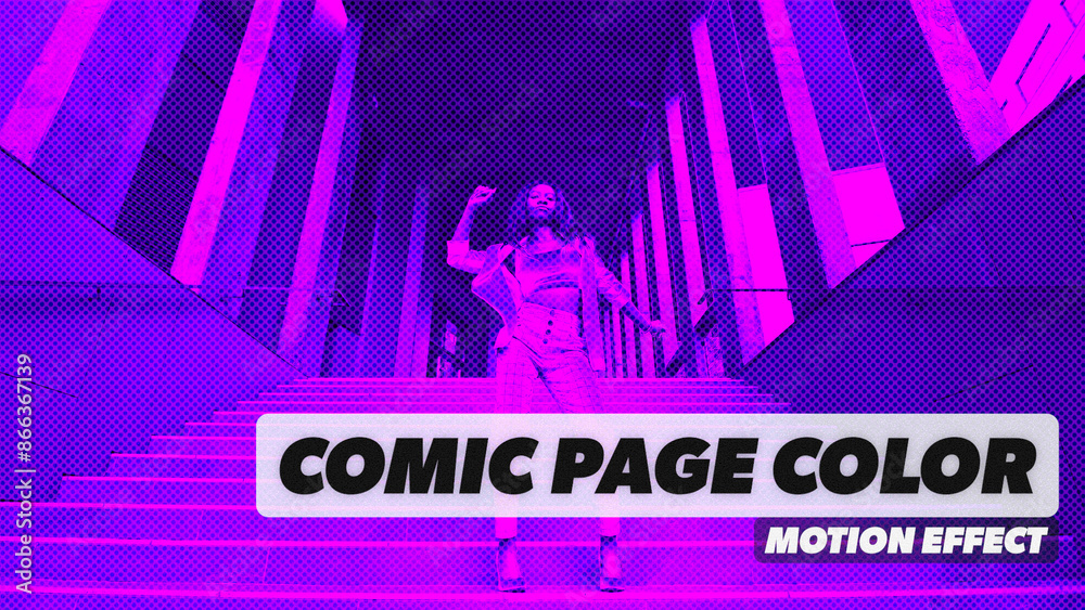 Comic Page Color Procedural Motion Effect Stock Template | Adobe Stock