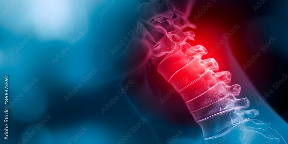 Highlighting Coccygeal Fracture in Red for Visual Clarity. Concept ...