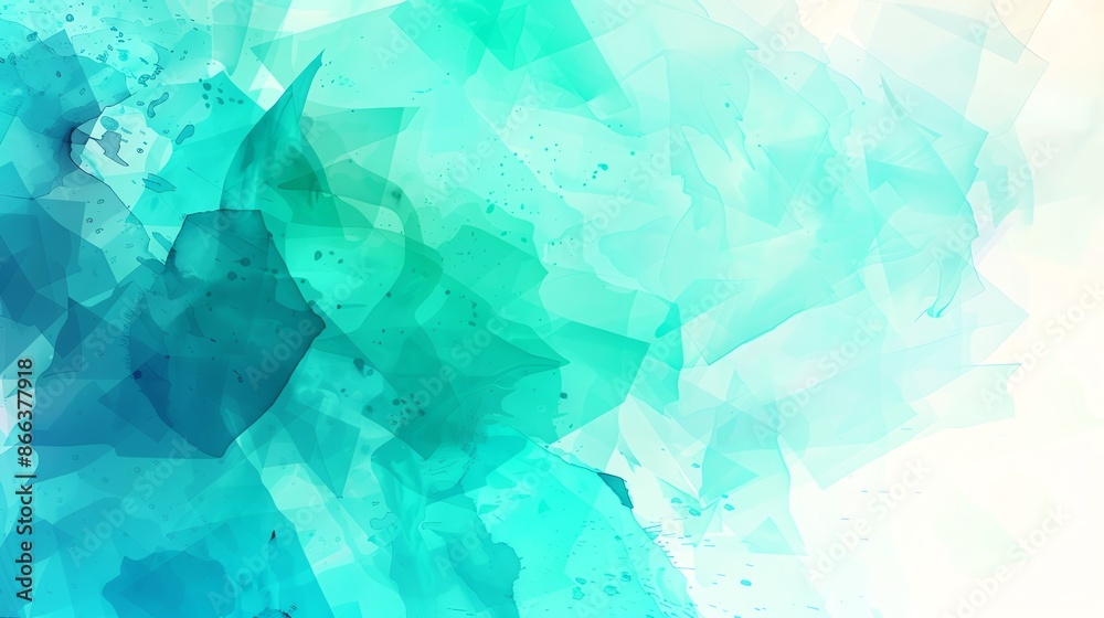 Pale mint pastel background with space above for text flat design front ...