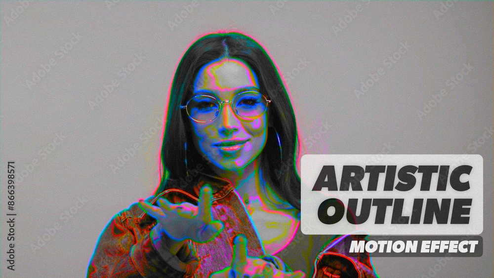 Artistic Outline Procedural Motion Effect Stock Template | Adobe Stock