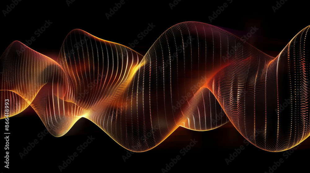 Equalizer to adjust sound frequencies. Sound wave design. Waveform of ...