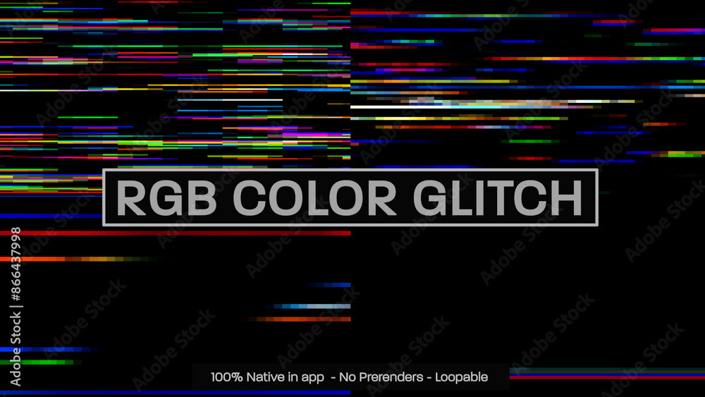 RGB Color Glitch Dynamic Motion Overlays Stock Template | Adobe Stock