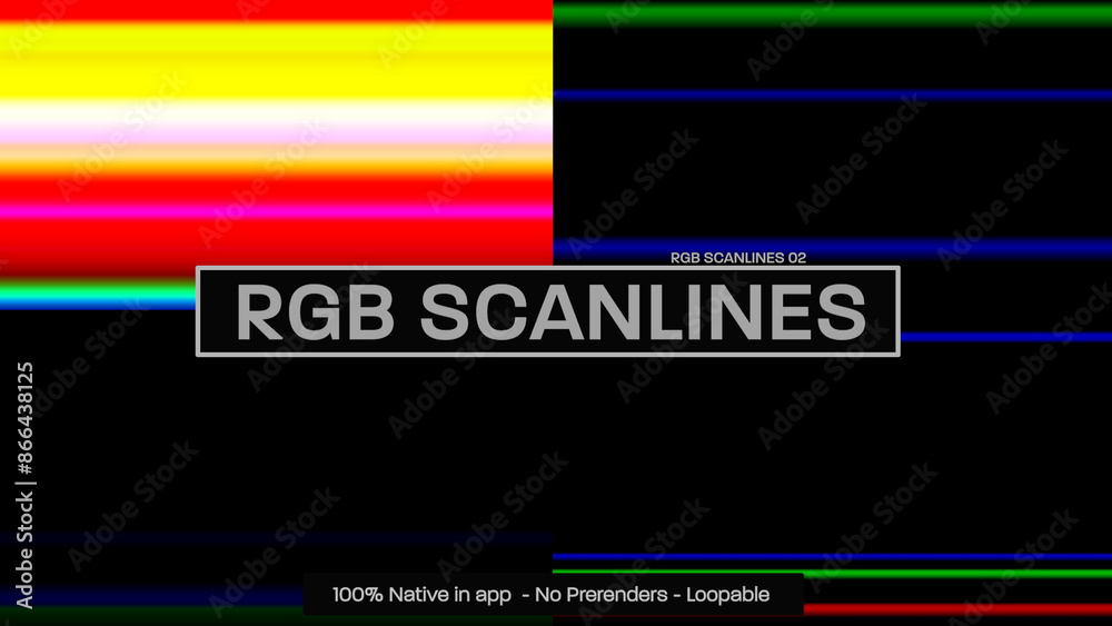 RGB Scan Lines Dynamic Motion Overlays Stock Template | Adobe Stock