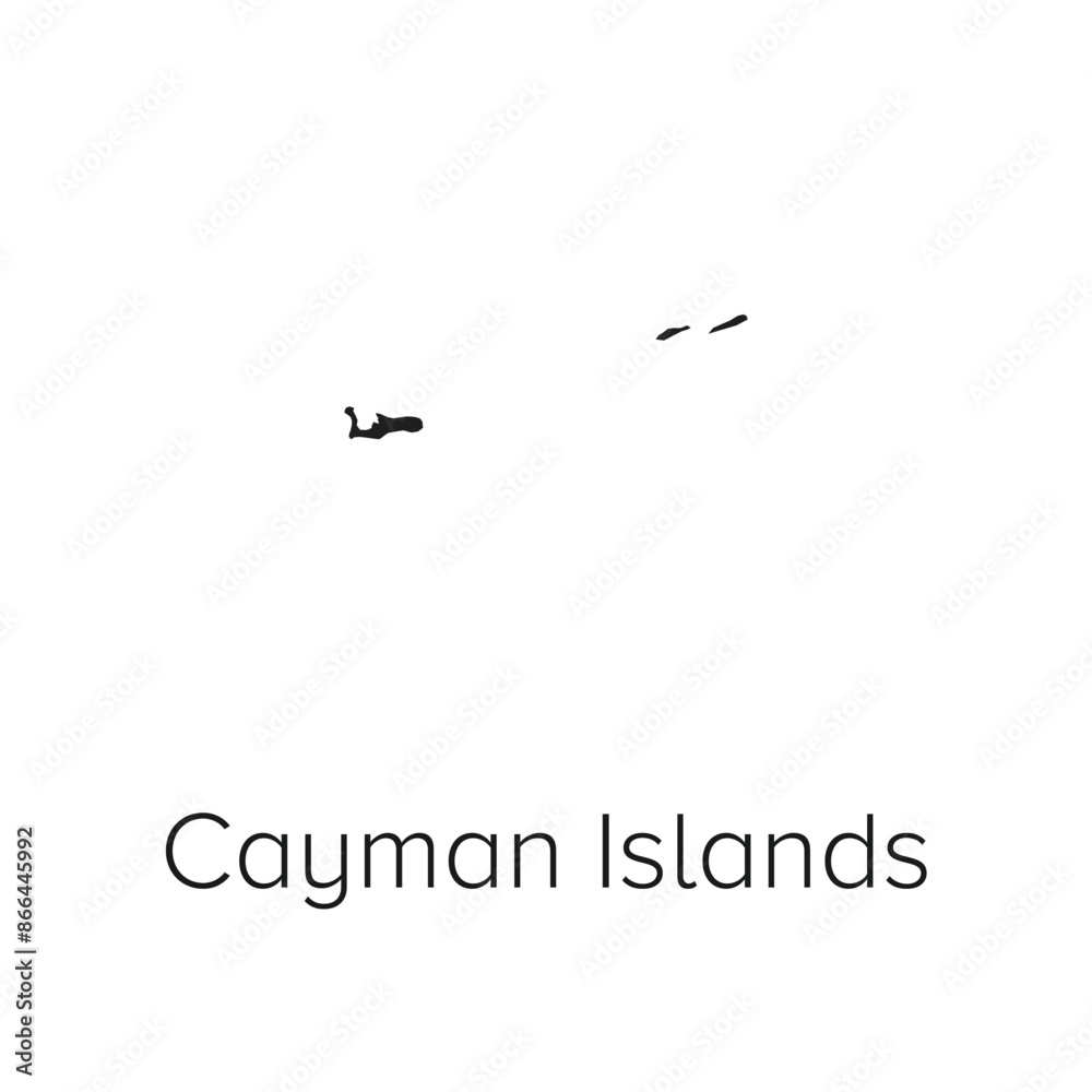 Cayman Islands Map Vector Illustration - Silhouette, Outline, Cayman ...