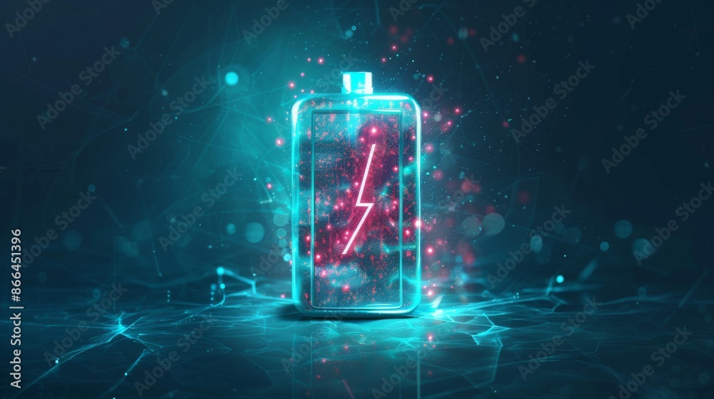 Battery icon using electricity symbols. Charging station point ...