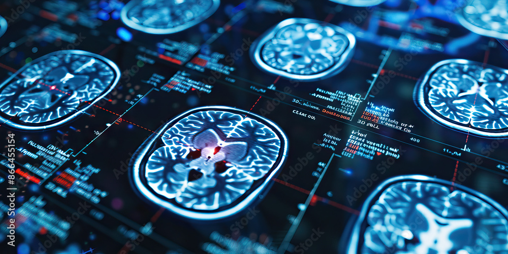 Neuroscience Study: Brain scans showing activity in different regions ...