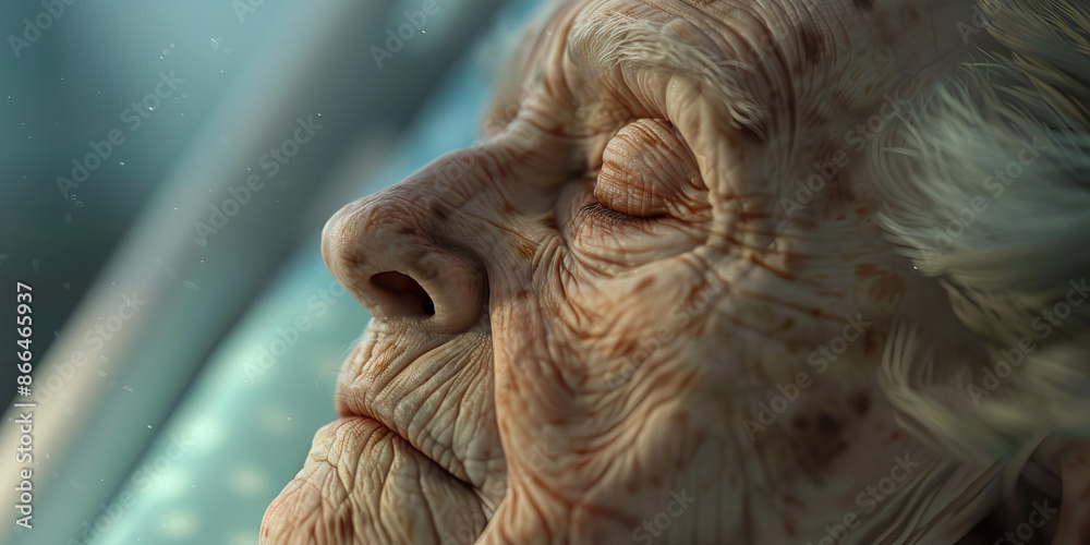 Elderly Care: An image of an elderly person alone in a nursing home ...