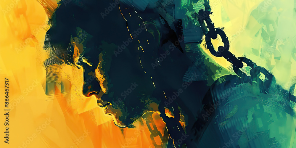 Human Trafficking: A powerful image of a person in chains, symbolizing ...