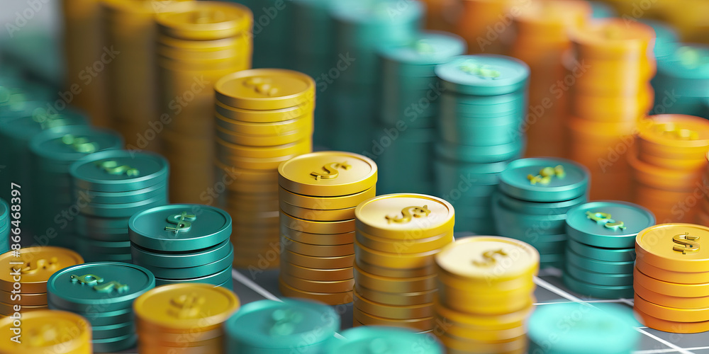 Income Disparity: A visual representation of income inequality, with a ...