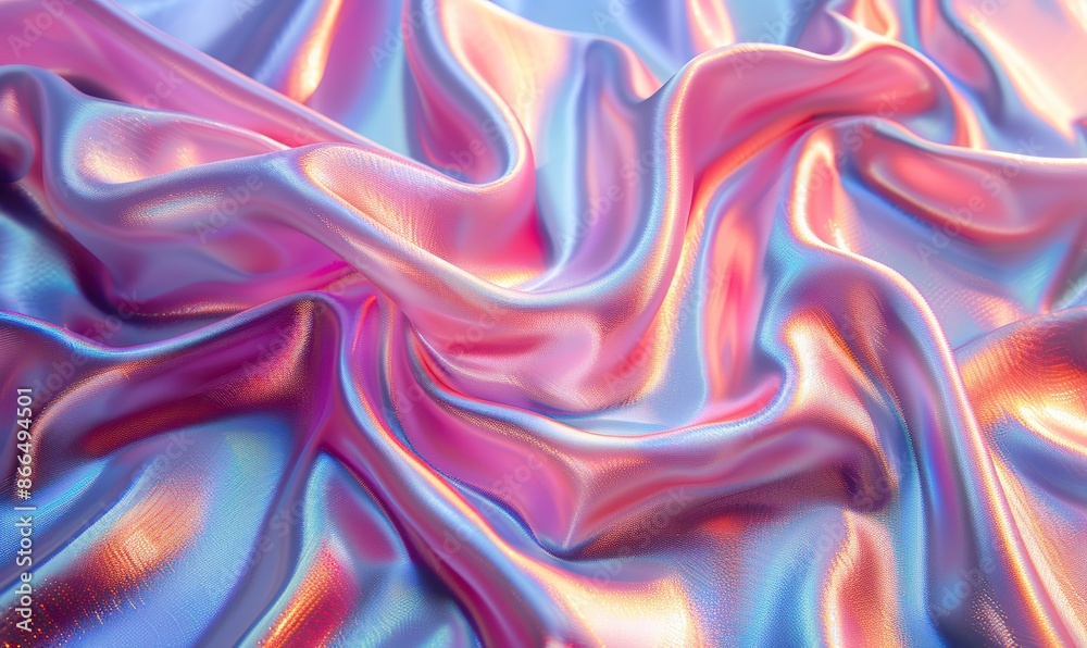Pastel, liquid flow backgrounds, iridescent fabric, bright multi ...
