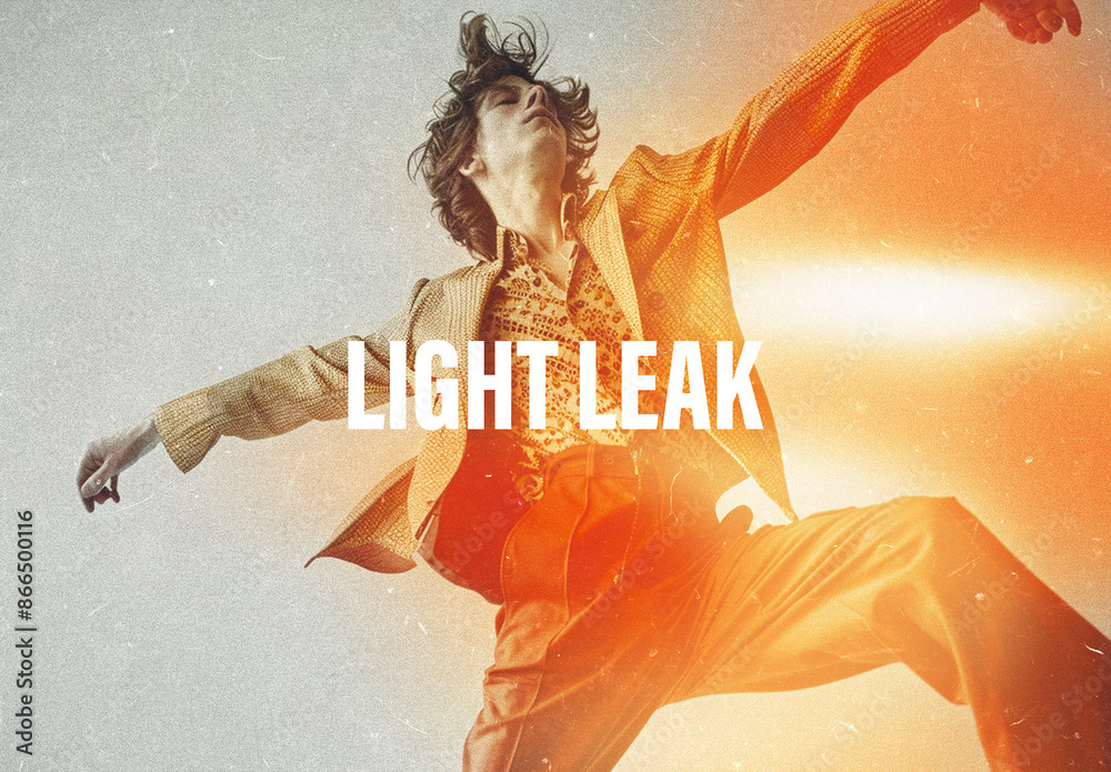 Light Leak Photo Overlay Mockup Stock Template | Adobe Stock