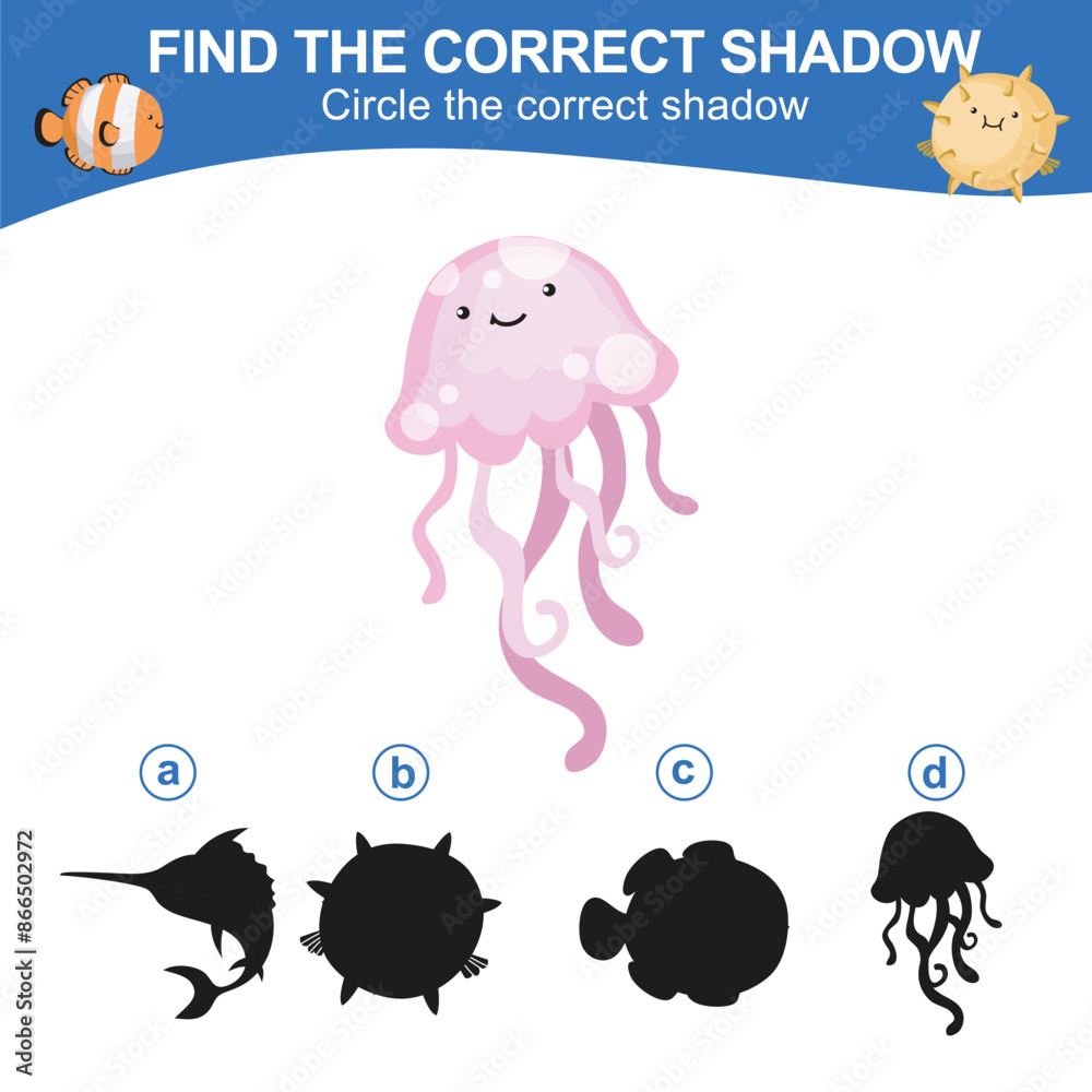 Find the correct shadow. Worksheet for kid. Matching shadow game for ...