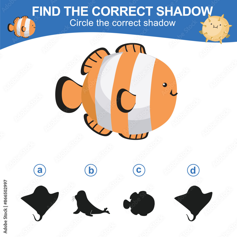 Find the correct shadow. Worksheet for kid. Matching shadow game for ...