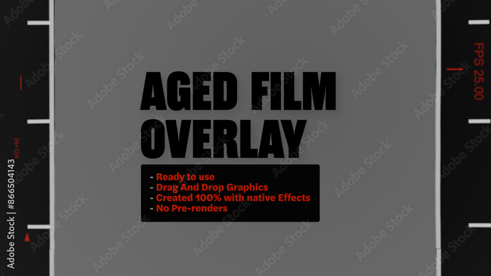 Aged Film Strip Reel Motion Overlays - Vertical Stock Template | Adobe ...