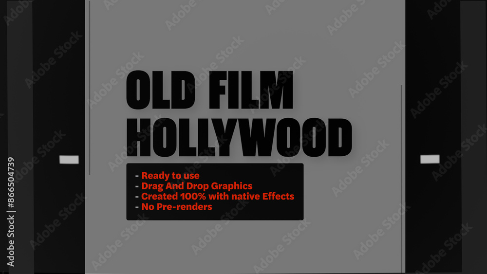 Old Cinema Film Strip Reel Motion Overlays - Vertical Stock Template ...